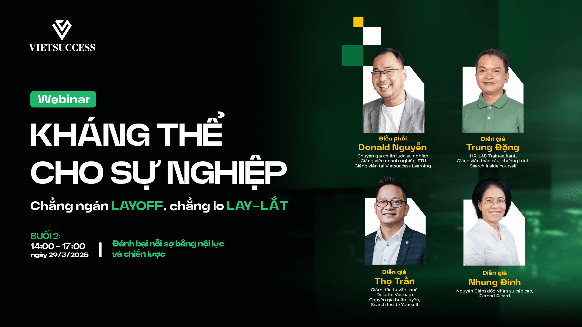 Vietsuccess Webinar: KHÁNG THỂ CHO SỰ NGHIỆP - CHẲNG NGÁN “LAYOFF ...